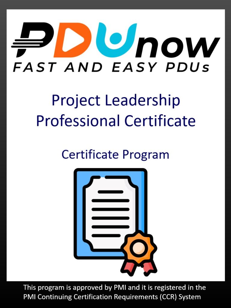 Project Leadership Professional Certificate - PDUnow